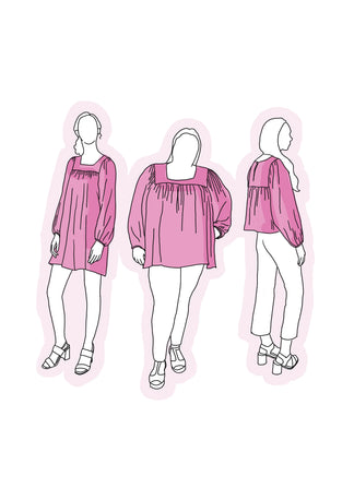 Julie Blouse and Dress Sewing Pattern – Original Digby Patterns